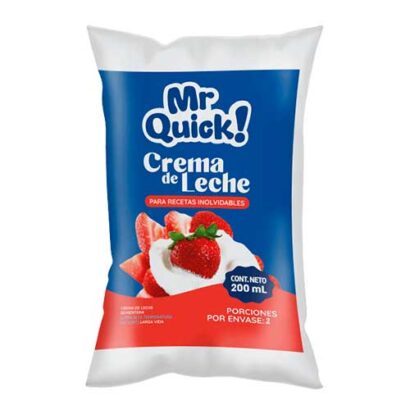 Crema de leche Mr. Quick x 200ml | Solofruver Tu Mercado Online